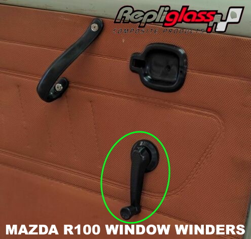 MAZDA R100 1000 1200 1300 WINDOW WINDER HANDLES BLACK PAIR new ...