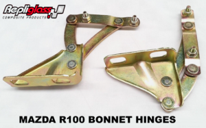 MAZDA R100 BONNET HOOD HINGES LEFT & RIGHT PAIR metal new reproductions ...