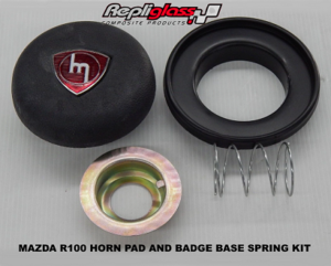 MAZDA M10A R100 STEERING WHEEL CENTER HORN PAD BASE SPRING BADGE KIT 5 ...