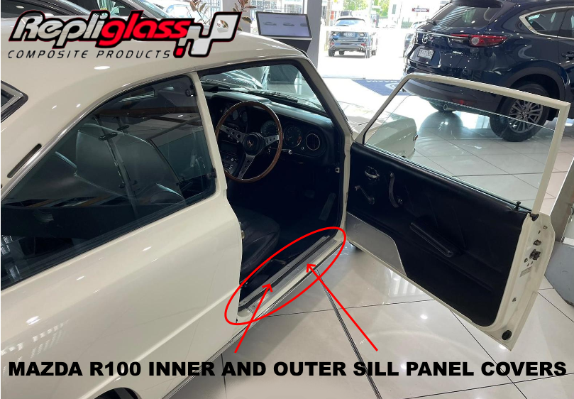 MAZDA R100 1200 1300 SILL INNER OUTER SCUFF PLATES 6 PIECE KIT ...