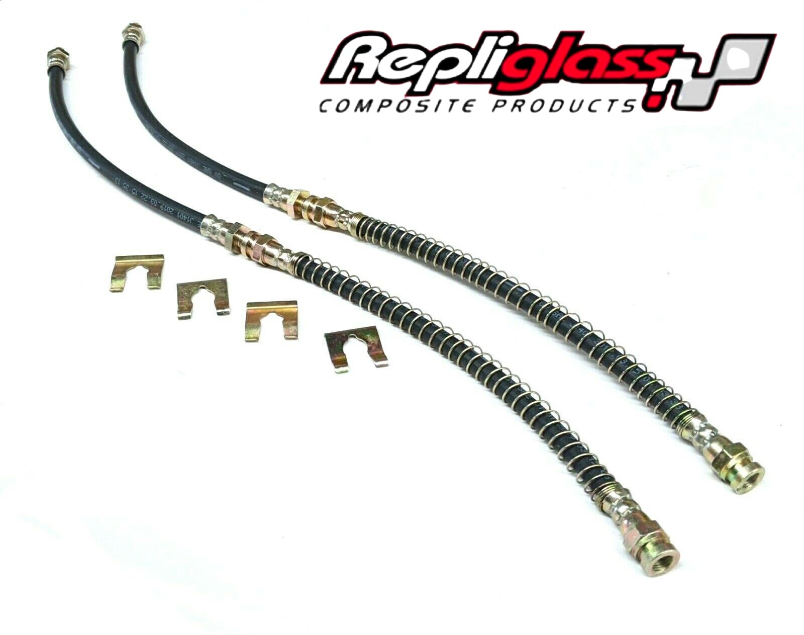 MAZDA RX2 CAPELLA FRONT BRAKE FLEXI LINES HOSES & MOUNTING CLIPS LEFT ...