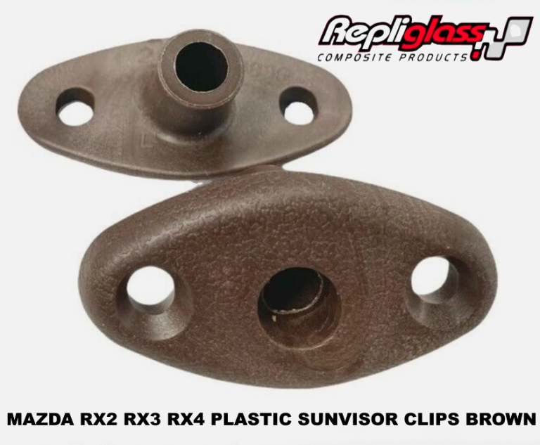 MAZDA RX2 RX3 RX4 SUNVISOR CLIPS PLASTIC BROWN PAIR as per original ...