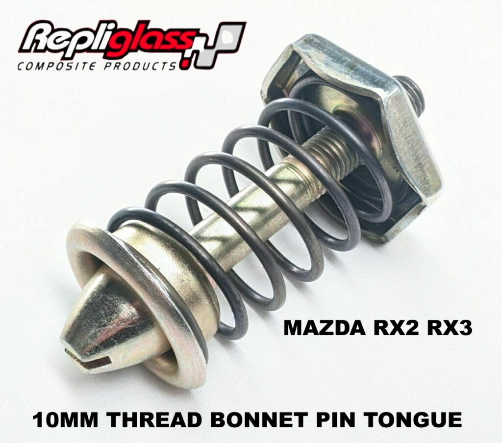 MAZDA RX2 RX3 BONNET LOCK PIN TONGUE 10mm THREAD new reproductions ...