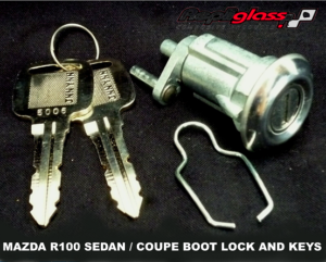MAZDA 1200 1300 R100 and RX2 SEDAN COUPE TRUNK BOOT LOCK WITH 2 x KEYS ...