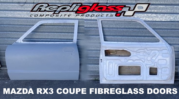 MAZDA RX3 ROTARY 12A / 10A COUPE DOORS FULL FIBREGLASS DRAG CAR ...