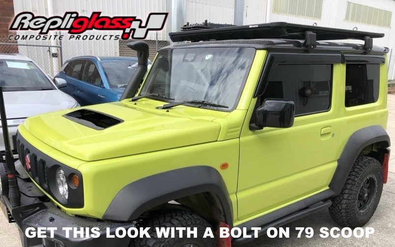 SUZUKI JIMNY 79 V8 STYLE BONNET SCOOP BOLT ON GJ 2018 to CURRENT ...