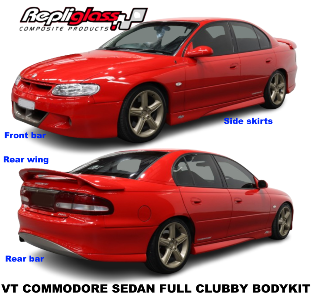 HOLDEN COMMODORE VT SEDAN CLUB STYLE COMPLETE BODYKIT – Repliglass Pty Ltd