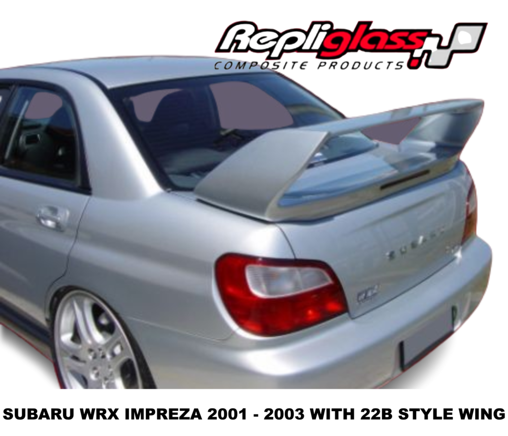 SUBARU WRX IMPREZA 2001 to 2003 BUG EYE 22B STYLE REAR BOOT SPOILER ...