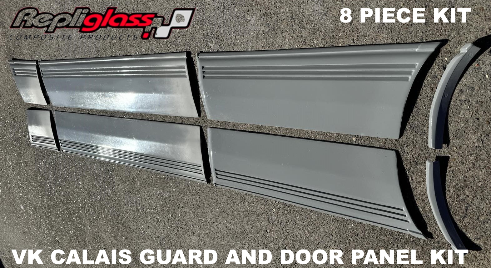 HOLDEN COMMODORE VK CALAIS DOOR GUARD AND DOG LEG MOULDS PANELS FULL 8 ...