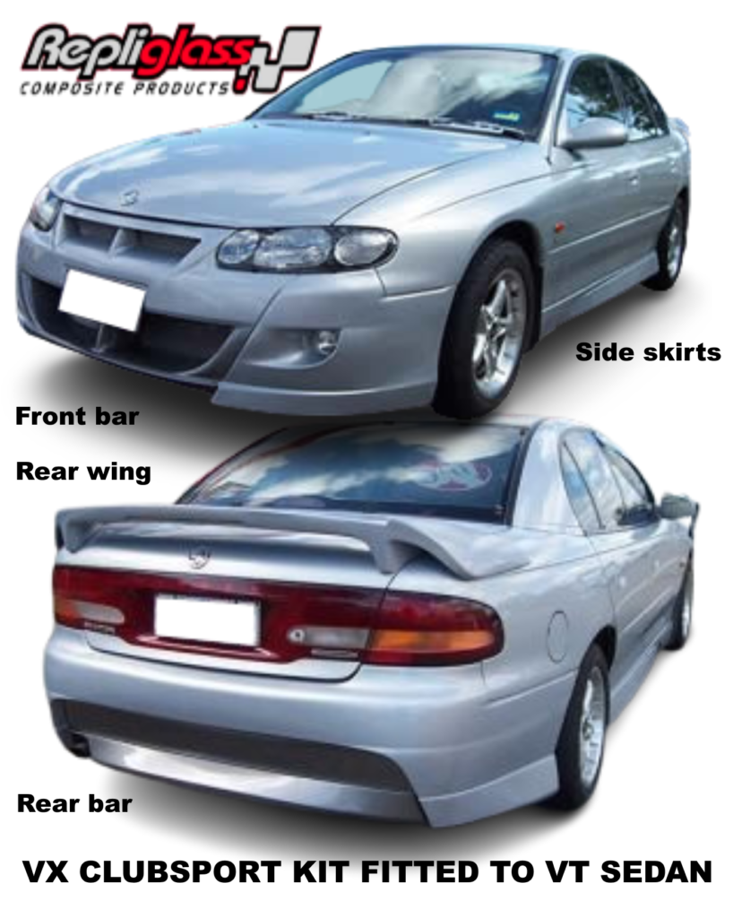 HOLDEN COMMODORE VT BODY KIT IN THE VX CLUB SPORT STYLE – Repliglass ...