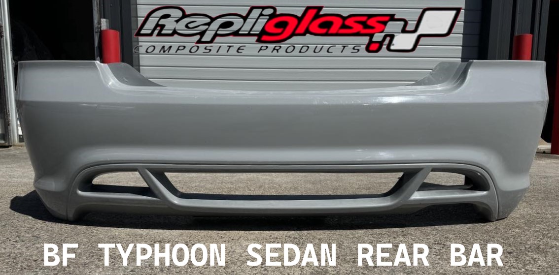FORD FALCON BF TYPHOON SEDAN FPV STYLE REAR BUMPER BAR – Repliglass Pty Ltd