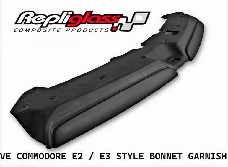 HOLDEN COMMODORE VE BONNET GARNISH STRIP E2 / E3 STYLE – Repliglass Pty Ltd